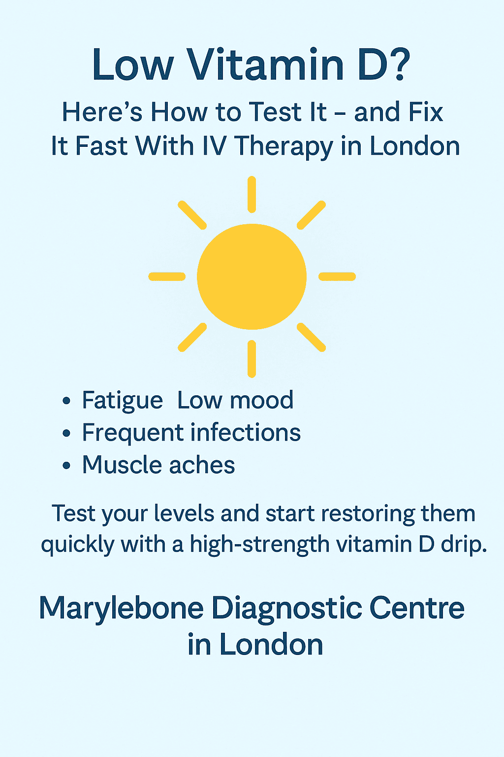 Vitamin D Deficiency Test & IV Therapy in London - Marylebone ...