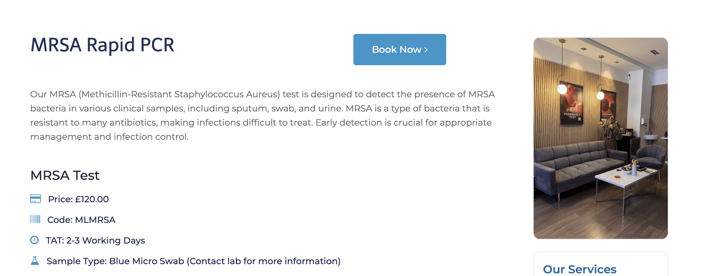 MRSA PCR Test - Same-Day Swab in London - Marylebone Diagnostic Centre
